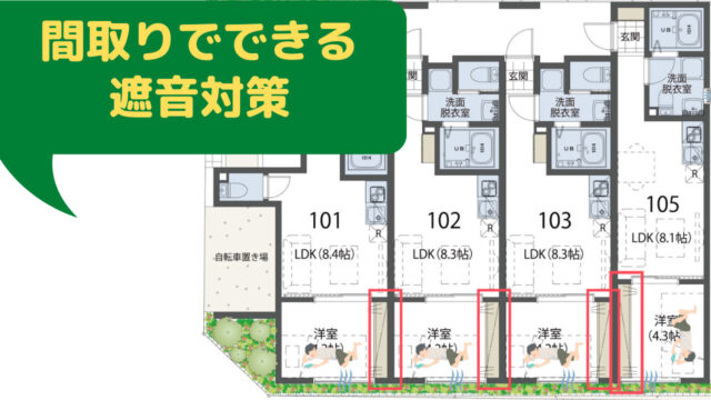 木造アパートの間取りづくりでできる防音対策。キーは界壁 - 不動産投資、収益不動産、一棟アパート経営なら日生リビングシエスタのtatecata.com不動産投資、収益不動産、一棟アパート経営 ...